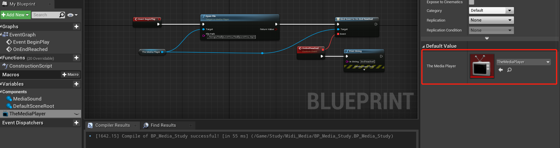 【UE4基础】蓝图使用Media Player播放自定义文件路径的Mp3文件_ue蓝图插件加载本地音频文件-CSDN博客