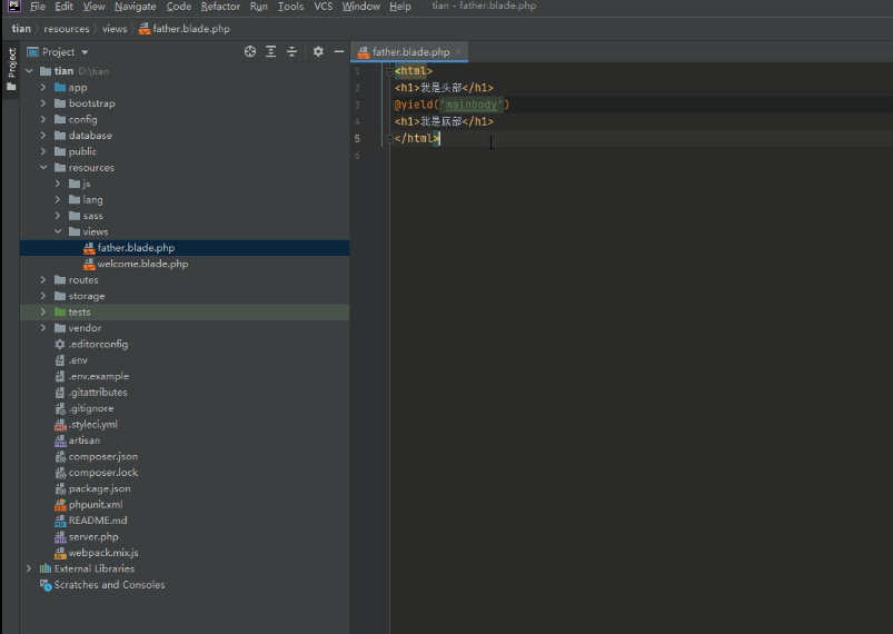 Laravel 中去继承模板让每个页面头部和底部都一样laravel Block 头部 底部 Csdn博客 