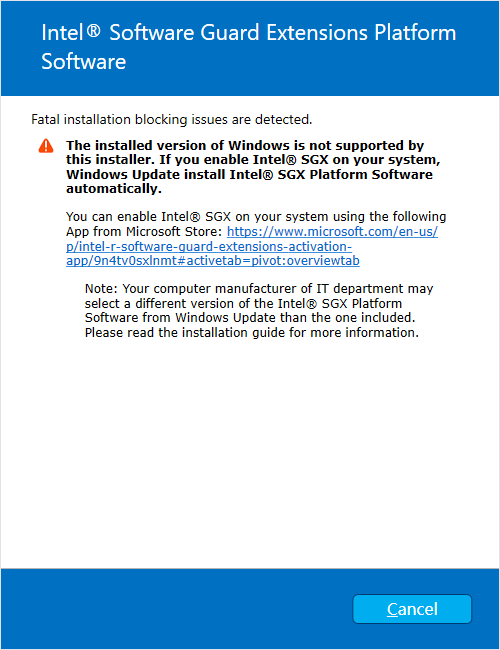 Win10安装Intel SGX环境并执行一个基础demo-CSDN博客
