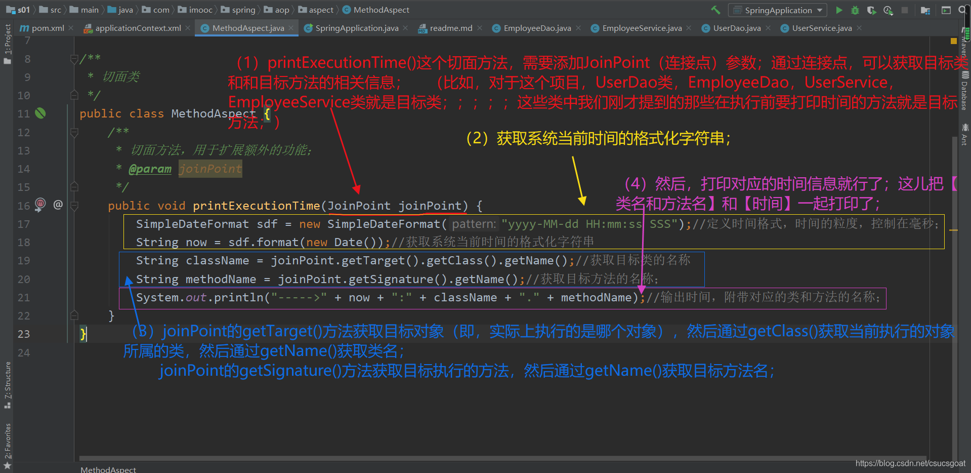 Spring Aop面向切面编程2:初识aop二:aop初体验;(一个spring Aop的案例,走了一遍流程)切面类放在哪个包里 Csdn博客