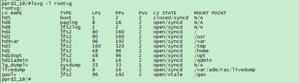 AIX存储管理之卷组属性的查看和修改（二）_aix 查看卷组类型-CSDN博客