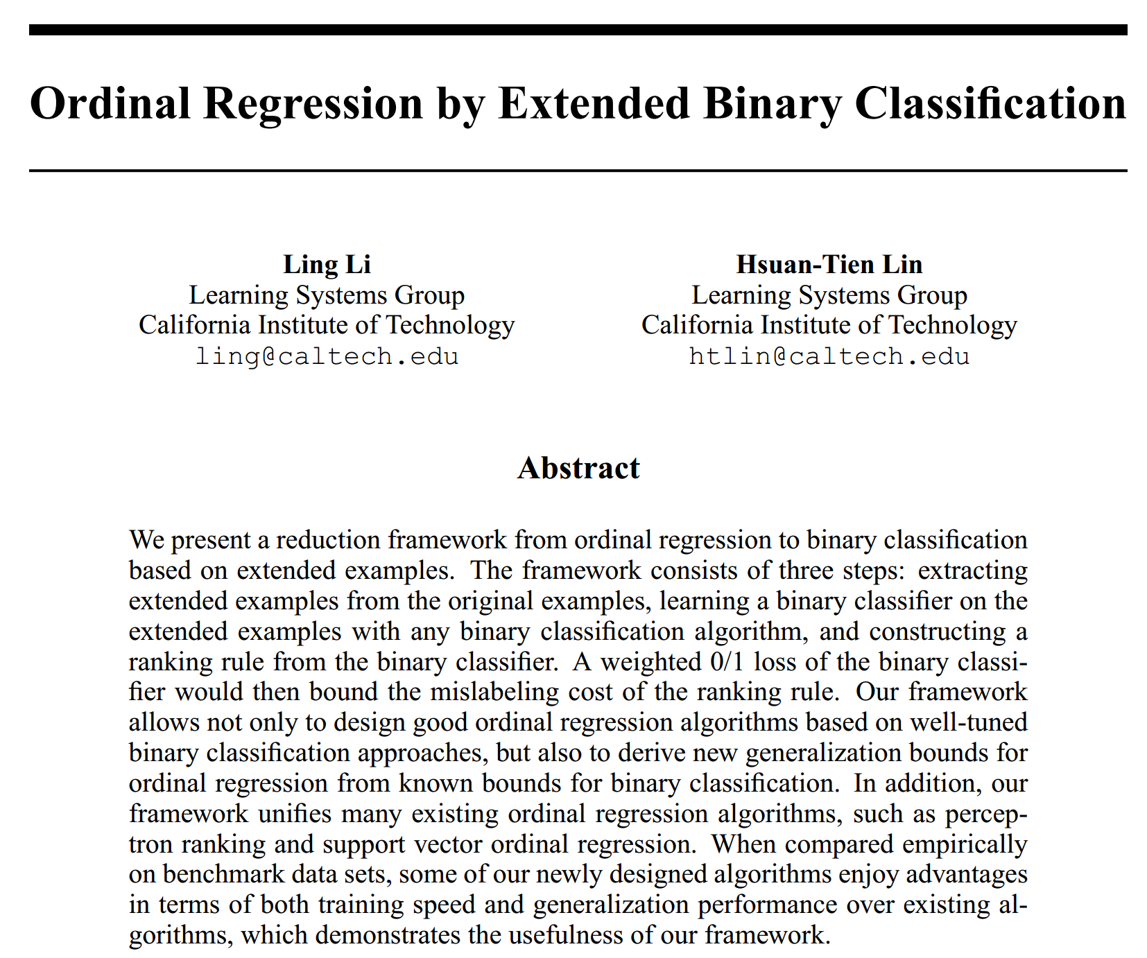 论文复现：Ordinal Regression by Extended Binary Classification-CSDN博客