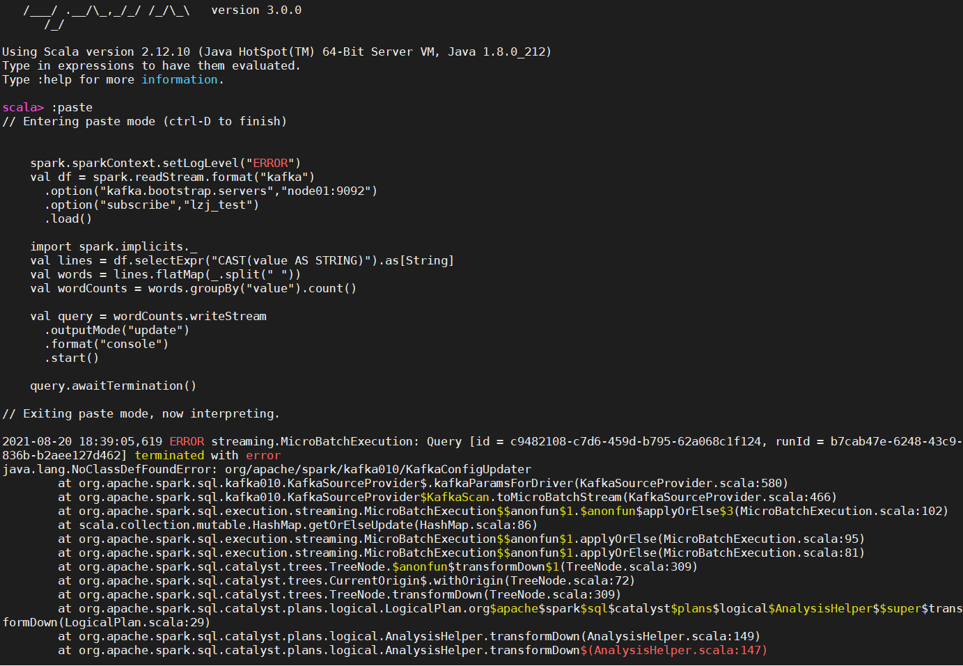 Spark StructuredStreaming jar包添加_org.apache.spark.kafka010.kafkaconfigupdater-CSDN博客