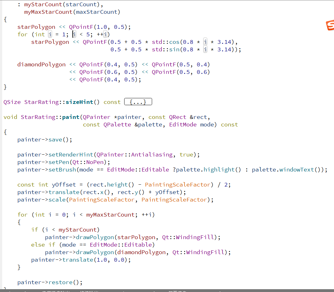 Qt模型视图框架：自定义委托（星形委托）_qt 委托 自定义星星控件-CSDN博客