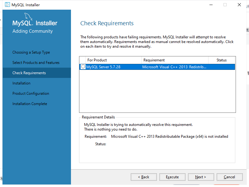 MySQL安装过程中，出现Check Requirements 缺少C++动态库即Microsoft Visual C++ 2013 Redistributable问题-CSDN博客