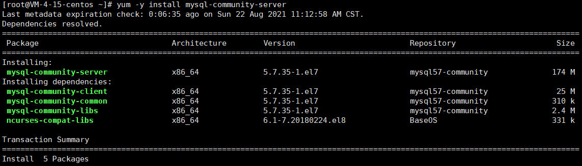 centos8 安装MySql社区版服务报错 Error: Unable to find a match: mysql-community-server_error: unable to ...