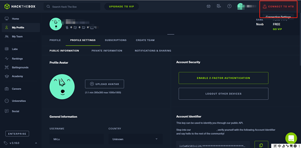 HackTheBox :Kali linux配置教程，连接靶机_给了目标靶机的ip和端口如何连接-CSDN博客