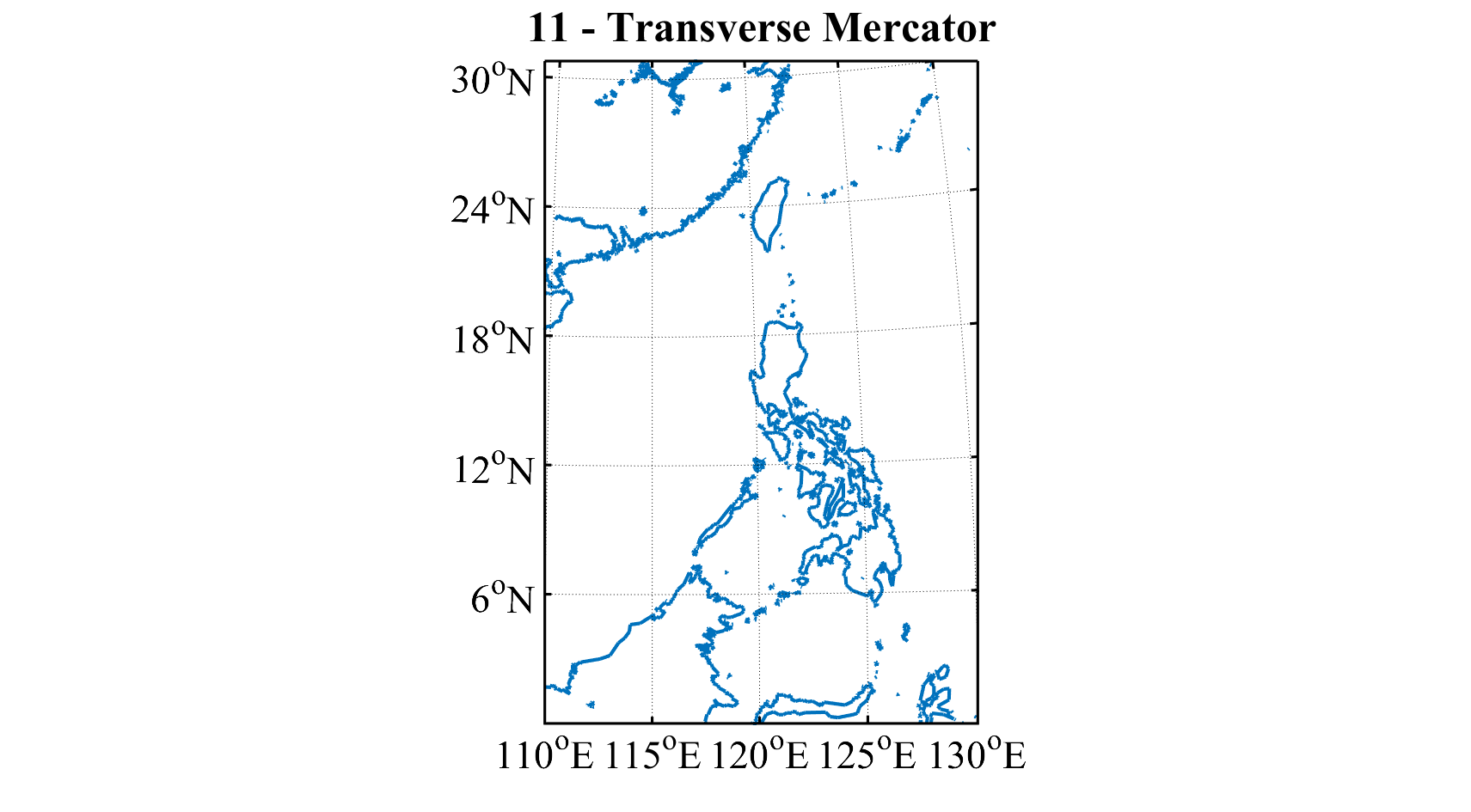 Matlab 2014b m_map 工具箱的19种投影projection_matlab projection-CSDN博客