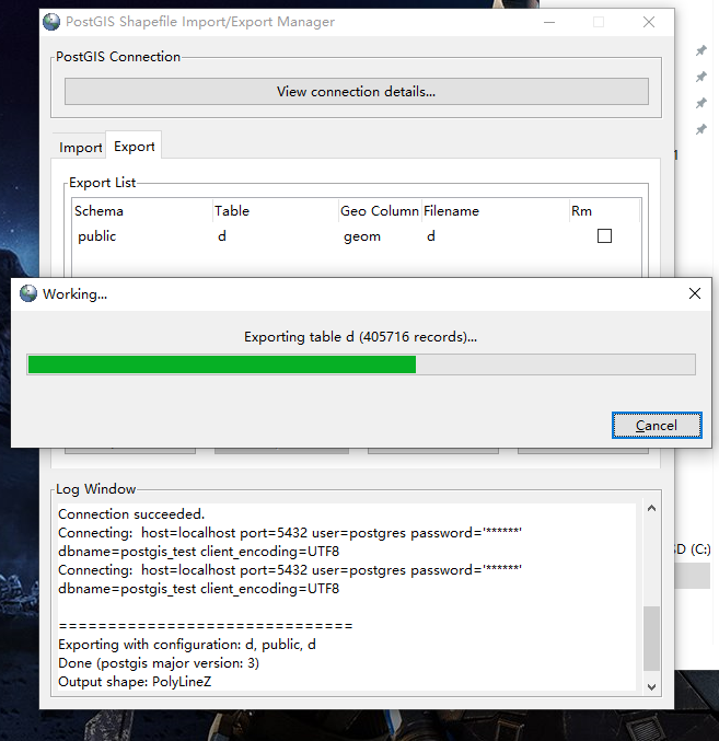 PostGIS Shapefile 的导入，导出。shp与数据库表的互相转换_postgis 导入shap 导出shap-CSDN博客