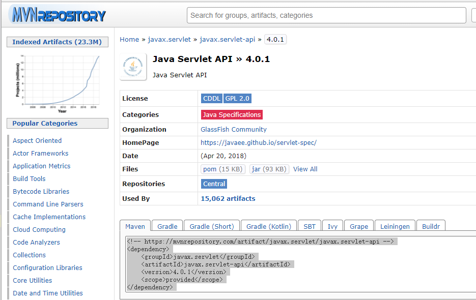 Maven添加servlet4.0.1、jsp2.3.3依赖_maven servlet4.0.1 jsp的依赖-CSDN博客