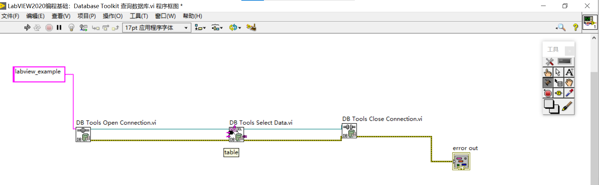 LabVIEW2020编程基础：Database Toolkit 查询数据库_labview查询数据库-CSDN博客