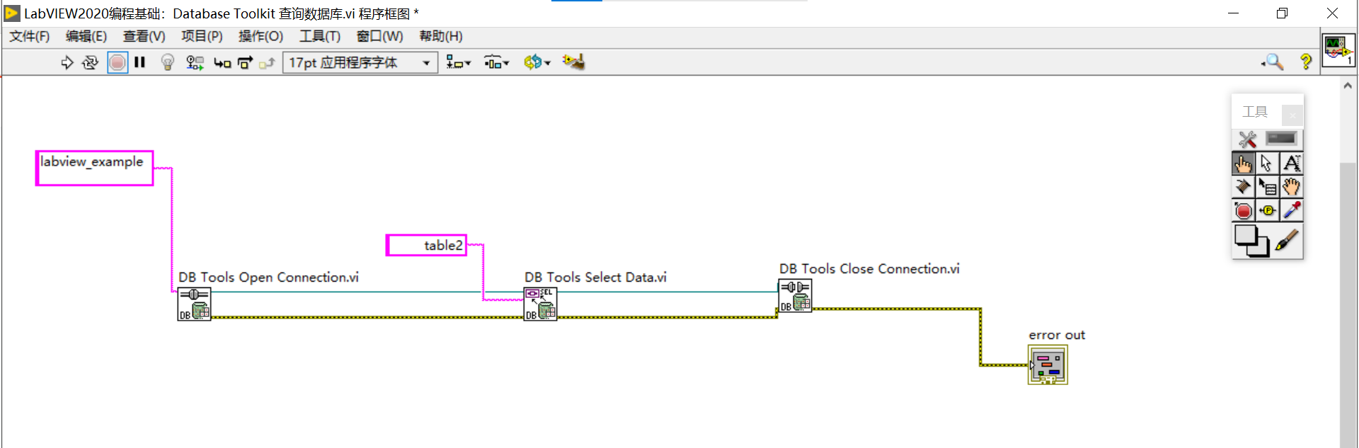 LabVIEW2020编程基础：Database Toolkit 查询数据库_labview查询数据库-CSDN博客