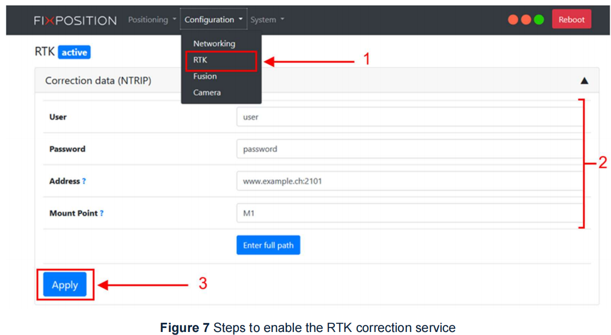 Fixposition Vision-RTK Evaluation User Guide_合众思壮 终端上如何配置ntrip参数? 您需要根据创建出来的差分账号和密码,到终端-CSDN博客