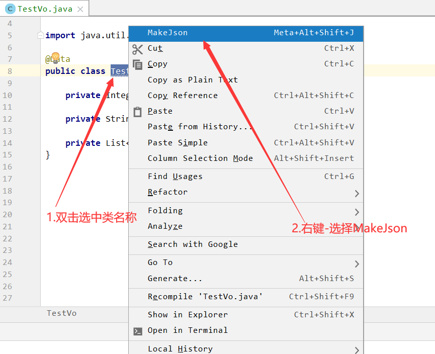 Idea插件 Java类实体vo转json串（pojo To Json） Pojo To Json插件配置 Csdn博客