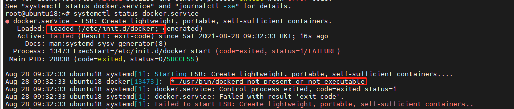 docker服务无法启动_arm ubuntu安装的docker 61: ulimit: error setting limi-CSDN博客