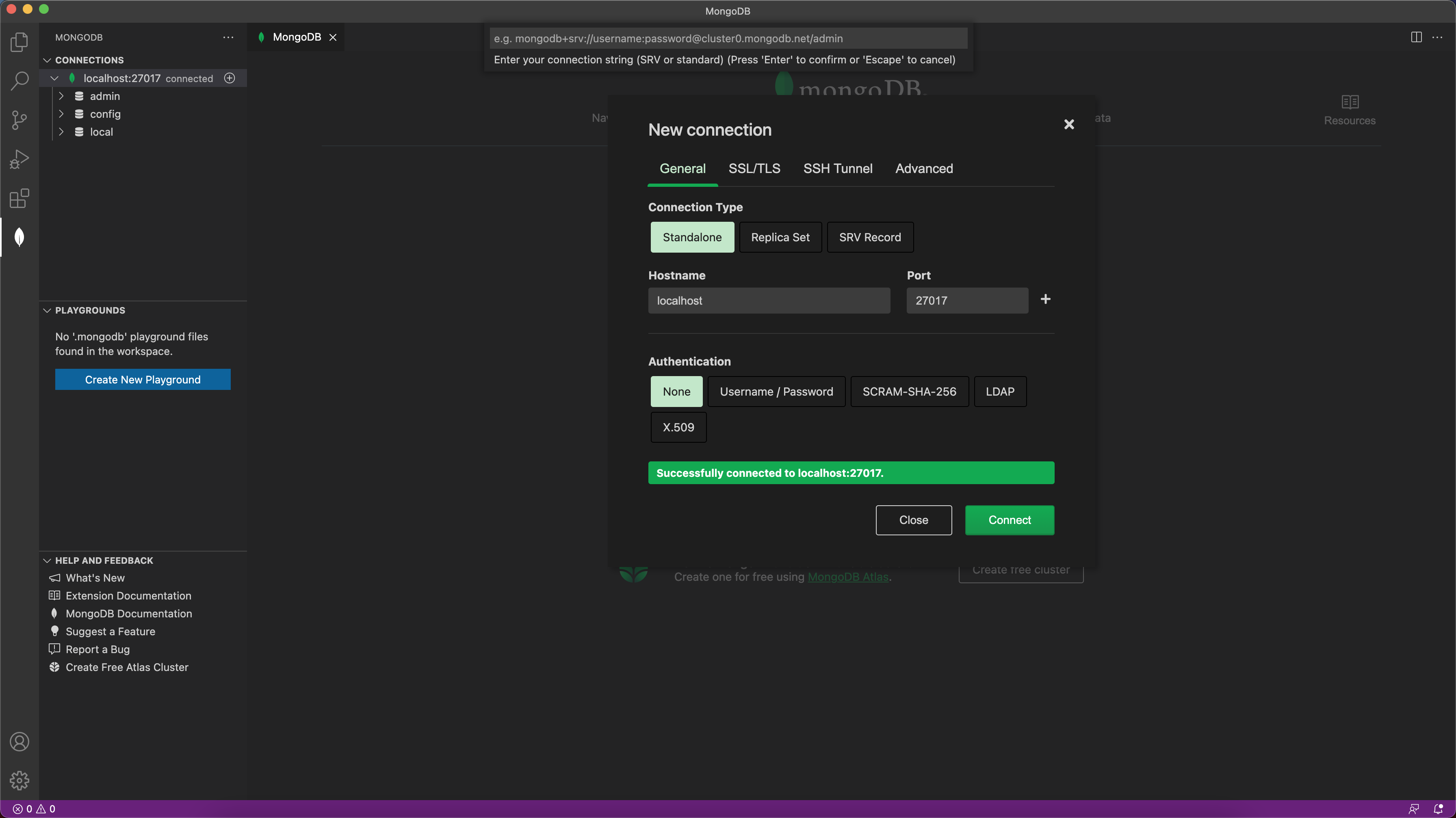 安装mongodb并授权远程登陆及用VSCODE插件验证登陆_vscode 连接mong-CSDN博客