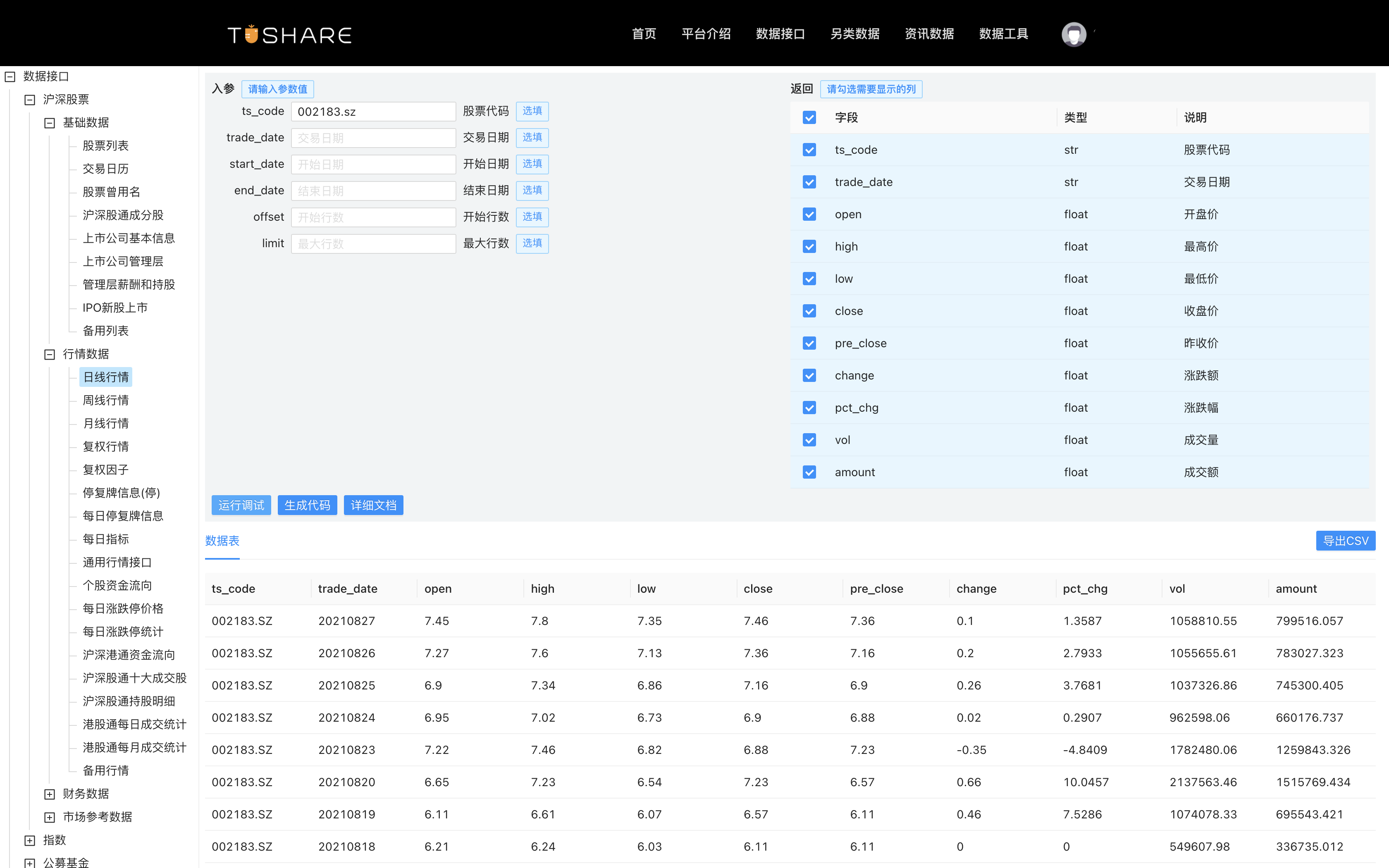 Tushare data tool introduction - Programmer Sought
