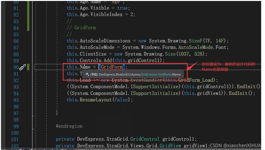 Devexpress 中无法将类型“string”隐式转换为“devexpressxtragridcolumnsgridcolumn”问题解决cs0029 Csdn博客