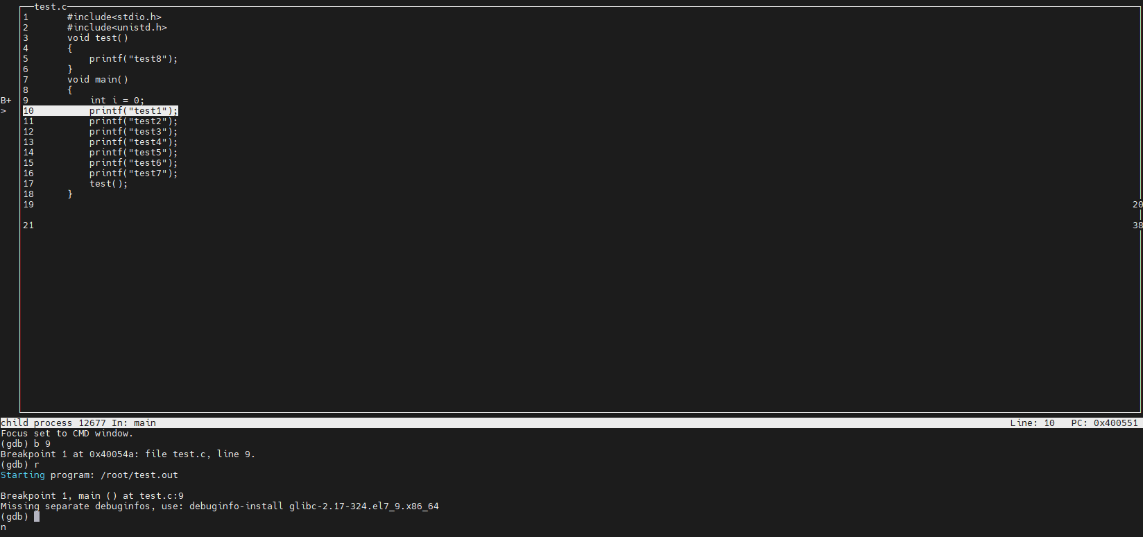 Linux下的C语言程序的调试(附案例)_linux调整c语言堆栈-CSDN博客