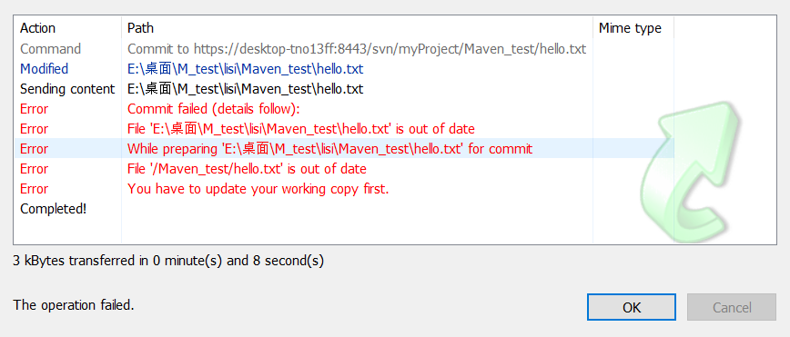 SVN ：one or more files are in a conflicted state 一个或多个文件处于冲突状态_one or more files are in a ...