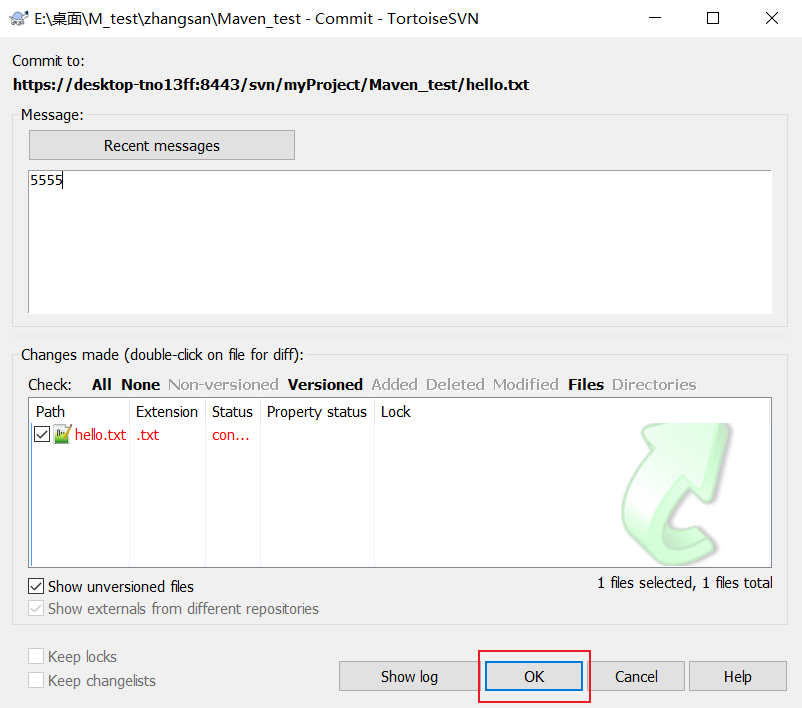 SVN ：one or more files are in a conflicted state 一个或多个文件处于冲突状态_one or more files are in a ...
