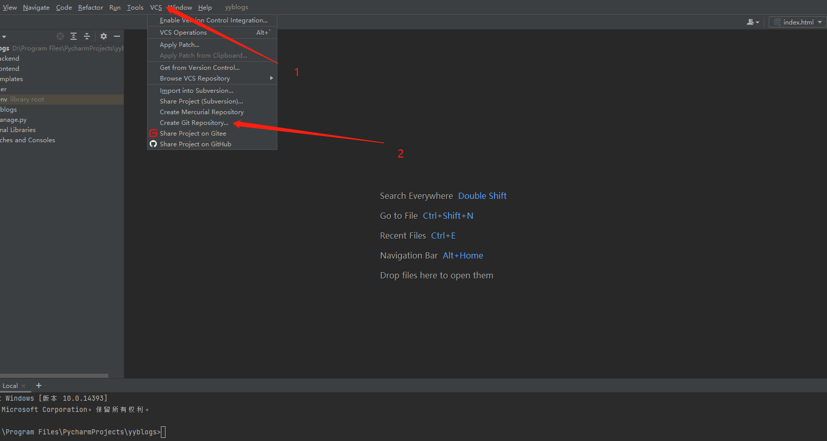 PyCharm+Git项目代码管理_pycharm 文件中 显示git代码 作者 usages-CSDN博客