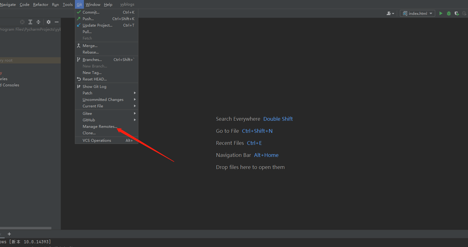 PyCharm+Git项目代码管理_pycharm 文件中 显示git代码 作者 usages-CSDN博客