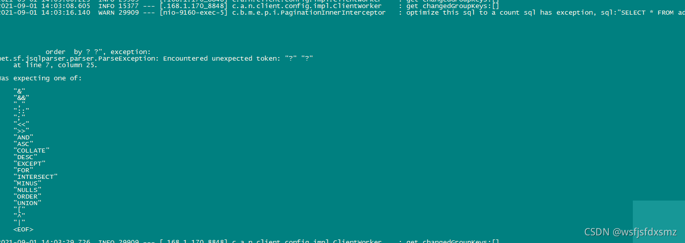 Net Sf Jsqlparser Parser Parseexception Encountered Unexpected Token ““ ““ Csdn博客