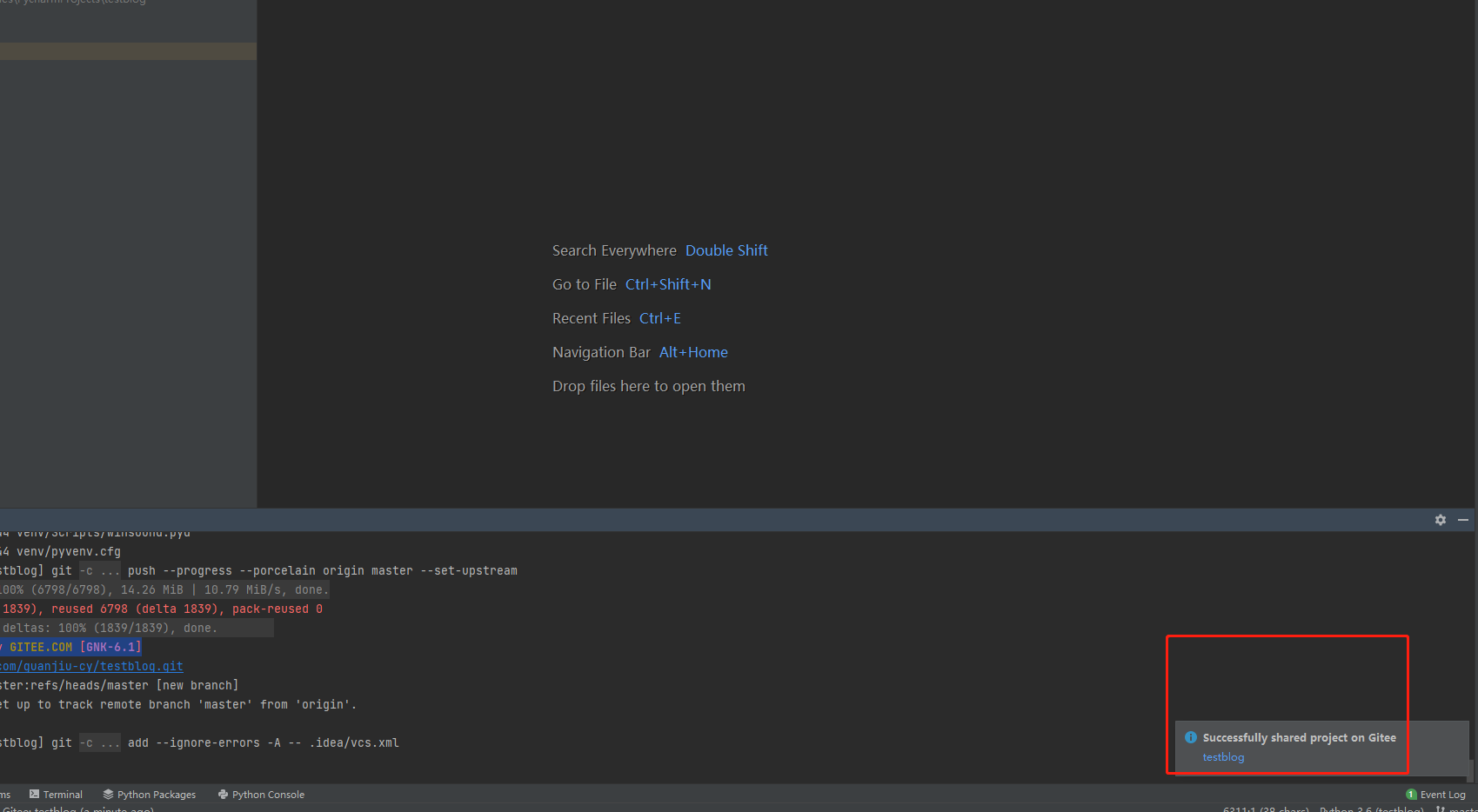 PyCharm+Git项目代码管理_pycharm 文件中 显示git代码 作者 usages-CSDN博客