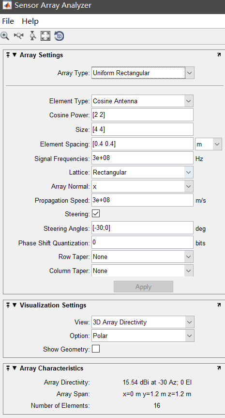 Matlab之阵列分析传感器sensorarrayanalyzer工具箱sensor Array Analyzer Csdn博客