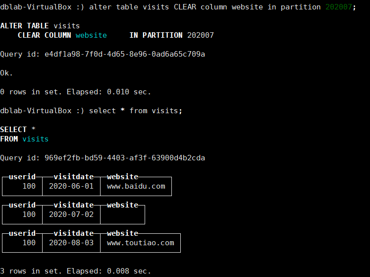 clickhouse PARTITION操作_clickhouse partition by-CSDN博客