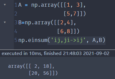 python 笔记：爱因斯坦求和 einsum_python einsum-CSDN博客