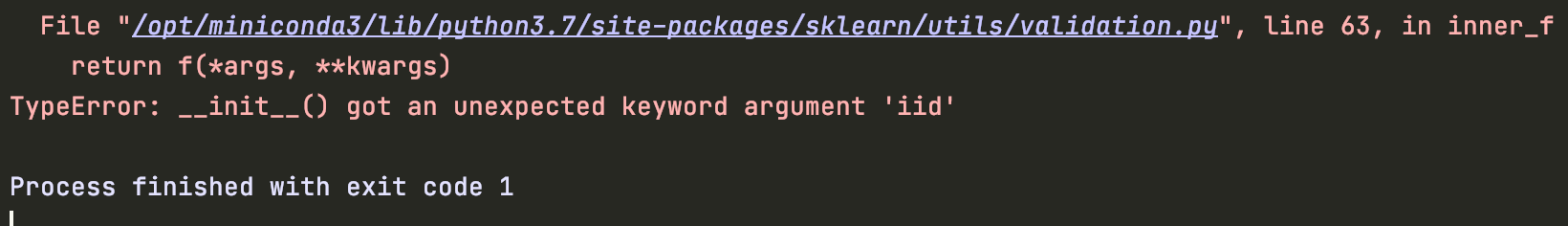# scikit-learn 0.24.2 与 scikit-optimize 0.8.1 版本冲突: got an unexpected keyword argument ‘iid ...