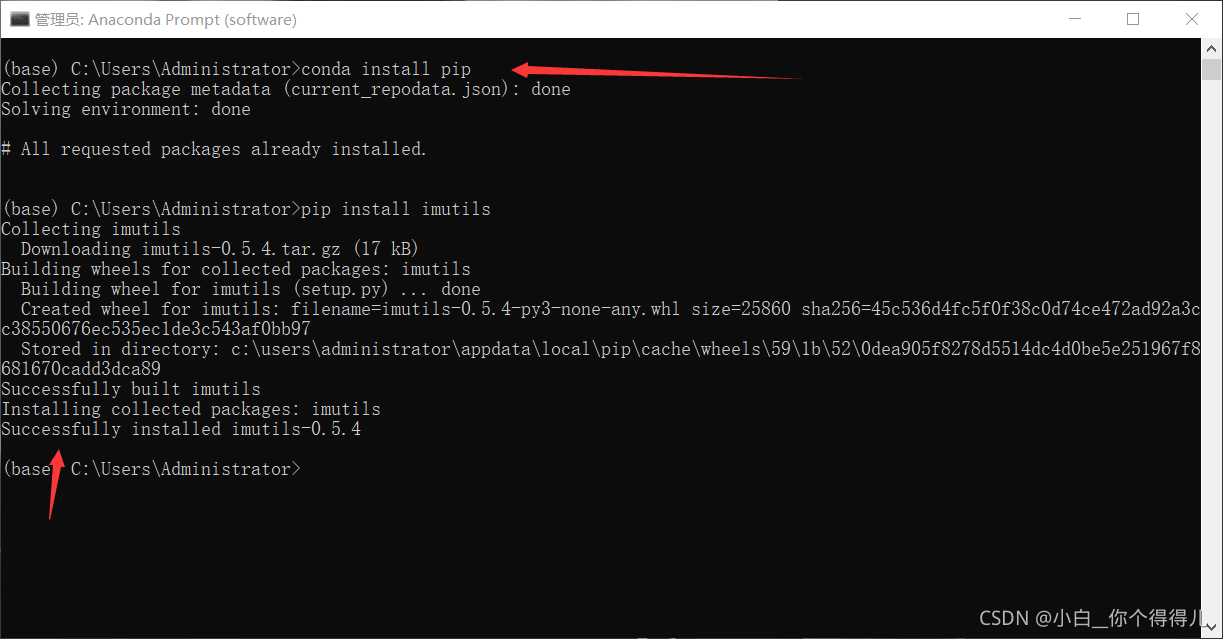 Windows10 下 Anaconda 安装 Imutilsconda下载imutils Csdn博客