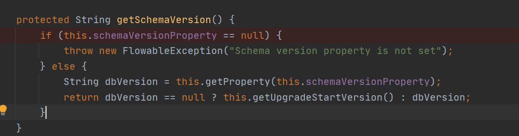 项目启动时flowable报错提示 version mismatch: library version is *, db version is 5.99.0.0_version ...