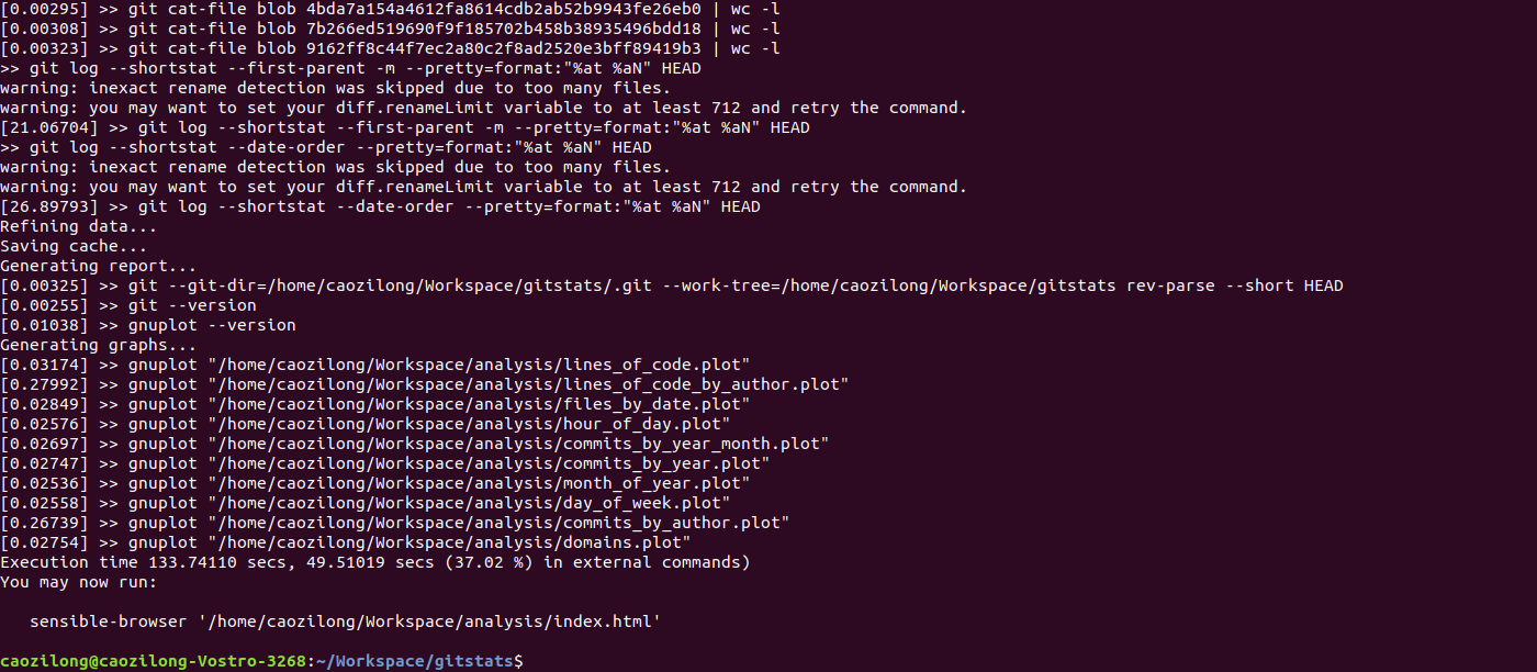 利用GitStats统计Git仓库信息并可视化_gitstats统计情况说明-CSDN博客