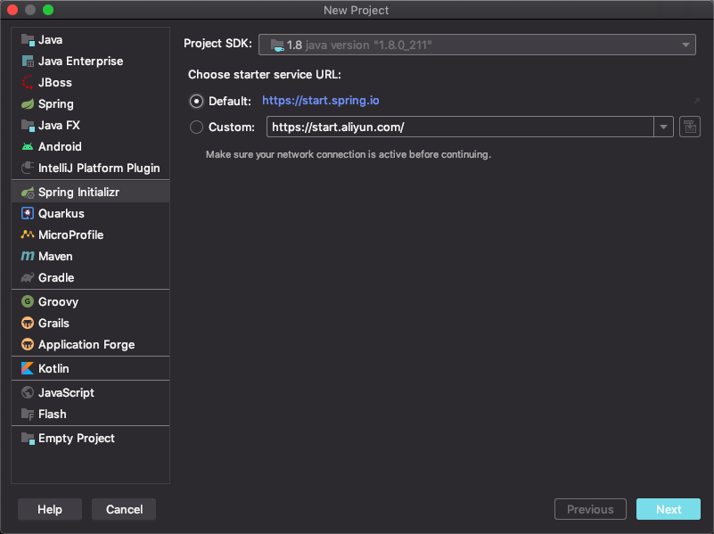 IDEA创建springboot项目，spring url 提示错误_idea server url出现error-CSDN博客