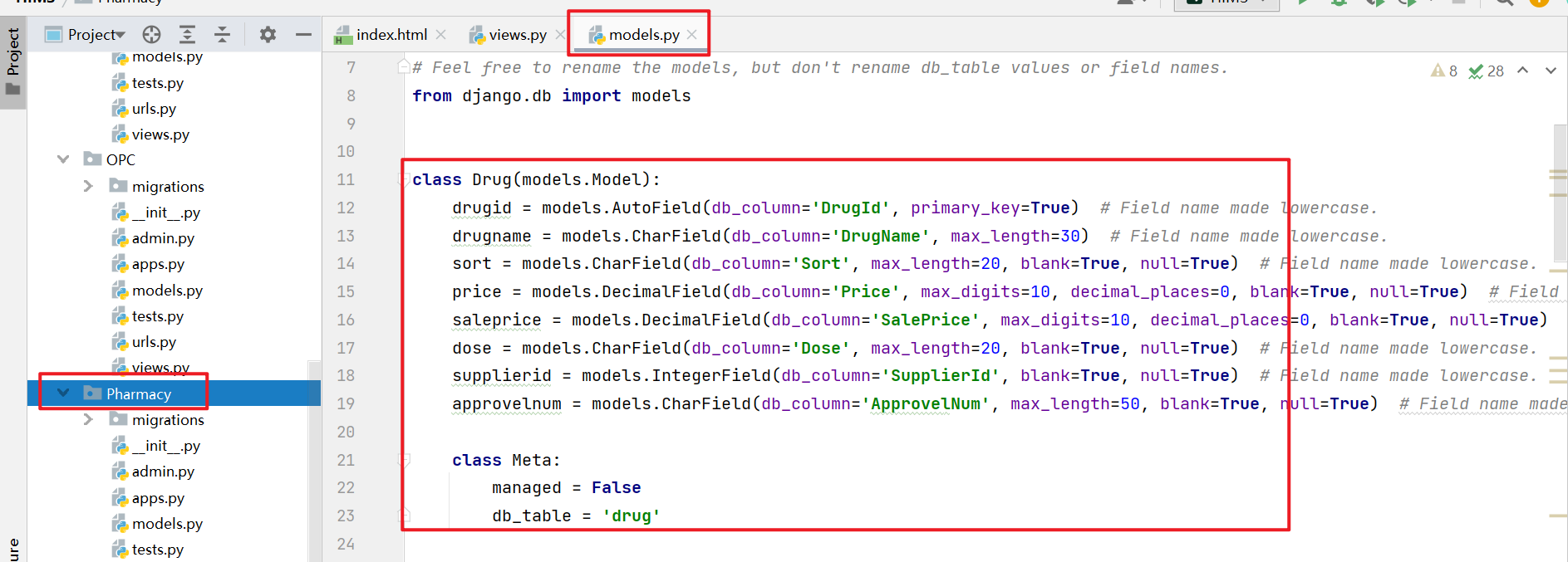 Django 根据数据库自动生成models内容_django models自动生成怎么弄-CSDN博客