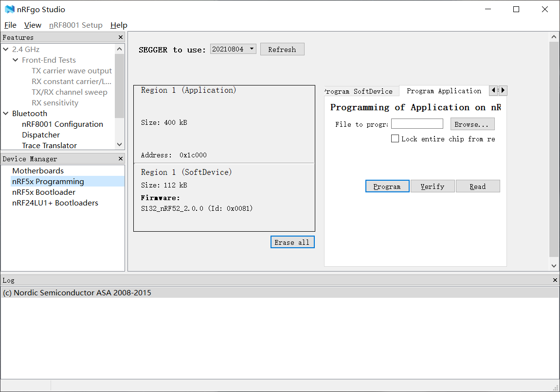 nRFgo Studio中nRF5X Programming显示灰色的解决方案_jlinkarm.dll is not correctly installed. please ru-CSDN博客