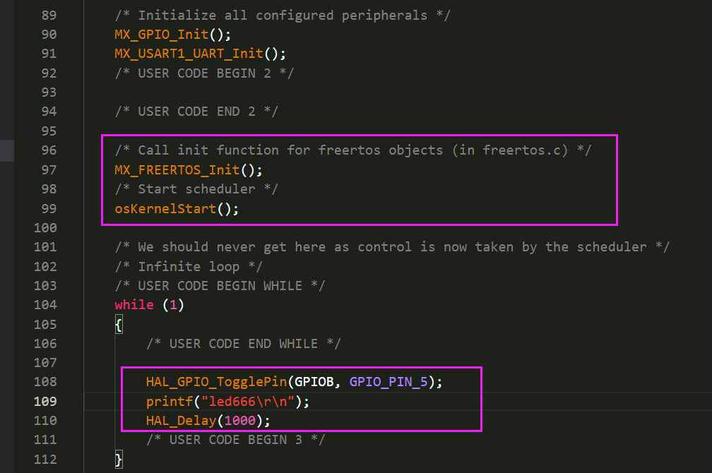 stm32cubeMX+FreeRTOS（4）—— main函数while循环_freertos main函数里的循环不起作用-CSDN博客