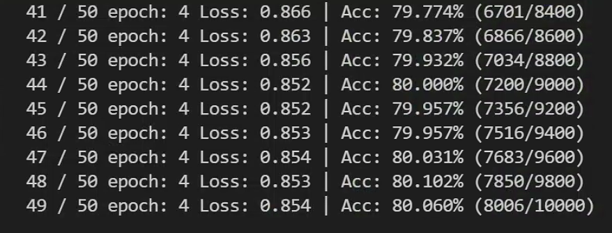 让你的ResNet模型在Cifar100数据库上80%正确识别率（pytorch代码）_cifar100准确率-CSDN博客