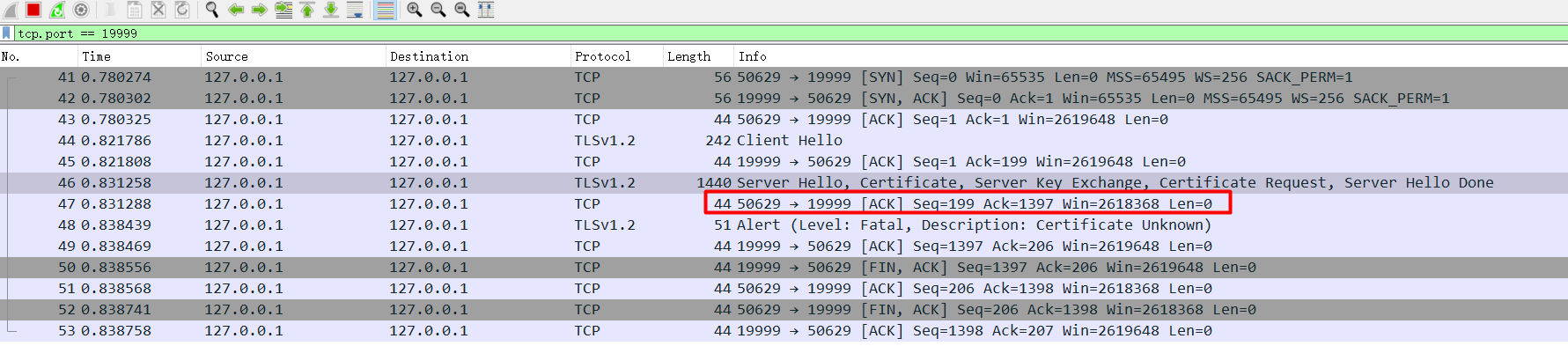 HTTPS|SSL笔记-SSL双向认证失败（客户端证书信任库不含服务端证书）握手过程（含wireshark分析）_双向证书校验失败-CSDN博客