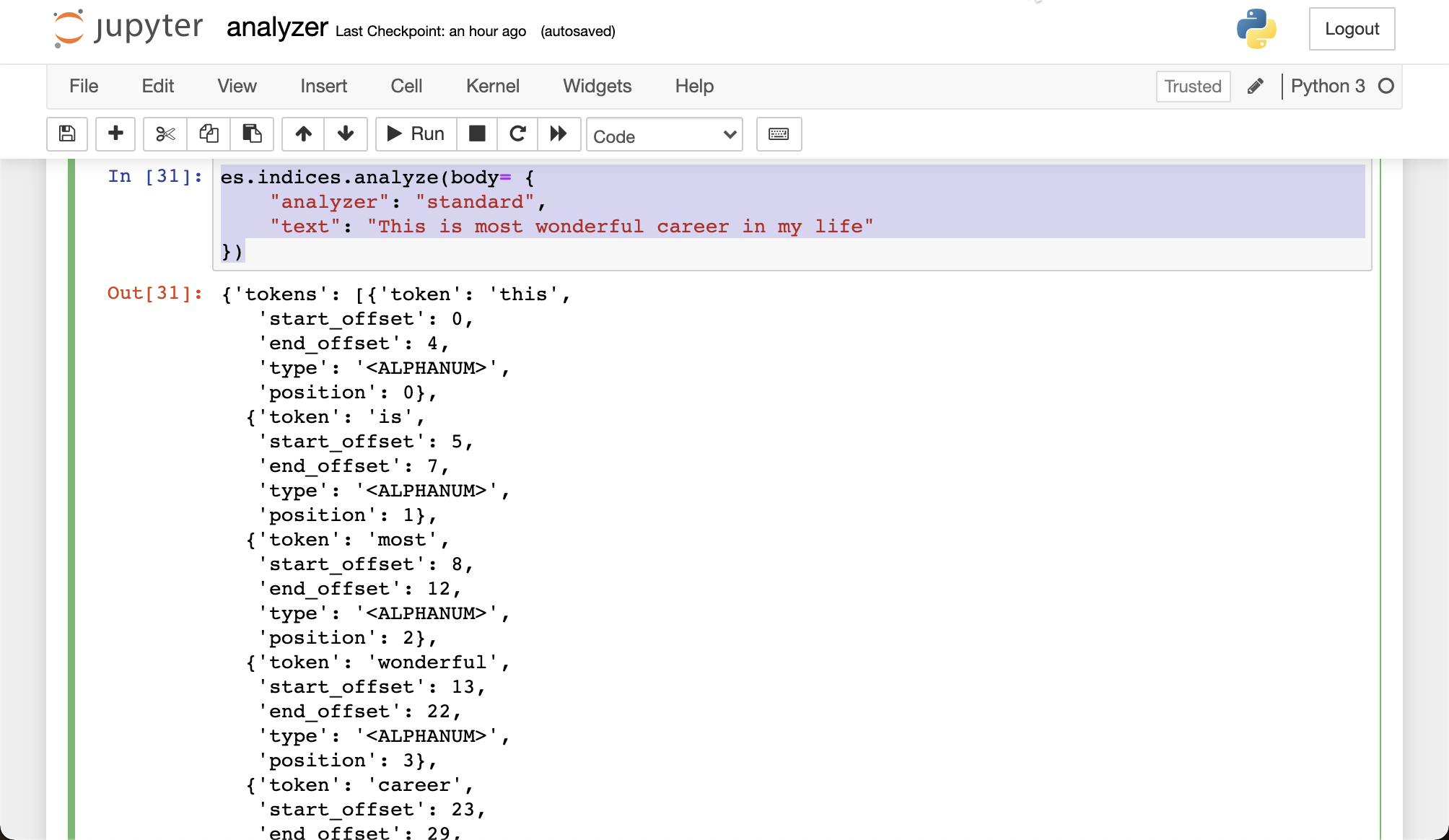 Elasticsearch：Analyzer 在 Python 中的运用_python es analyzer-CSDN博客
