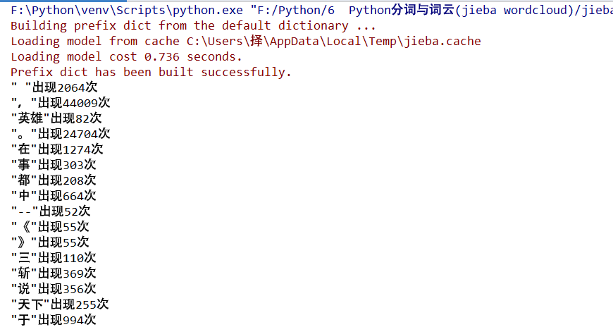 Python实例3：中文词语统计python统计中文词语个数 Csdn博客