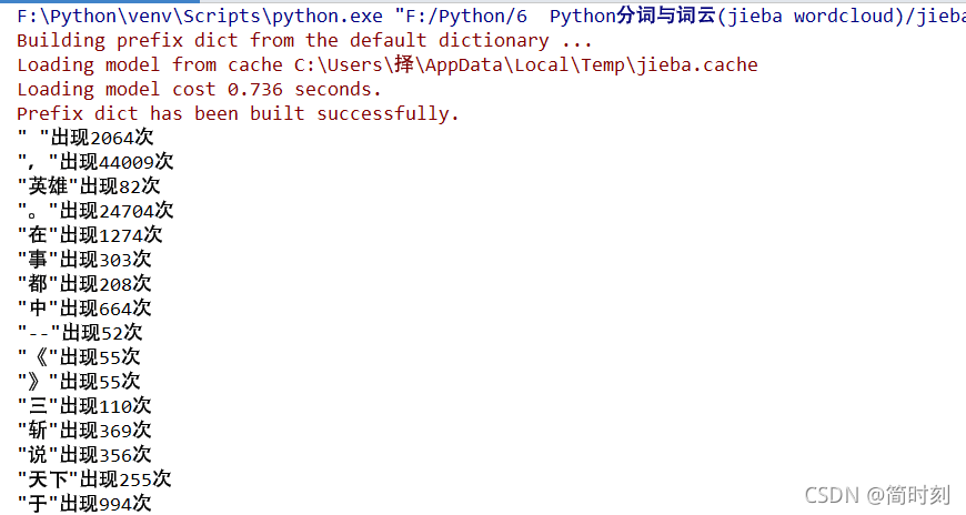 Python实例3:中文词语统计python统计中文词语个数 Csdn博客