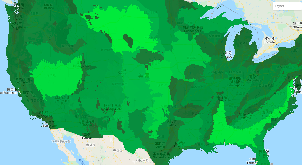 Google Earth Engine ——美国环境保护署 (USEPA) Ecoregions （地质、地貌、植被、气候、土壤、土地利用 ...