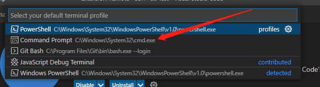 vscode切换默认终端为cmd_vscode终端运行powershell和node的区别-CSDN博客