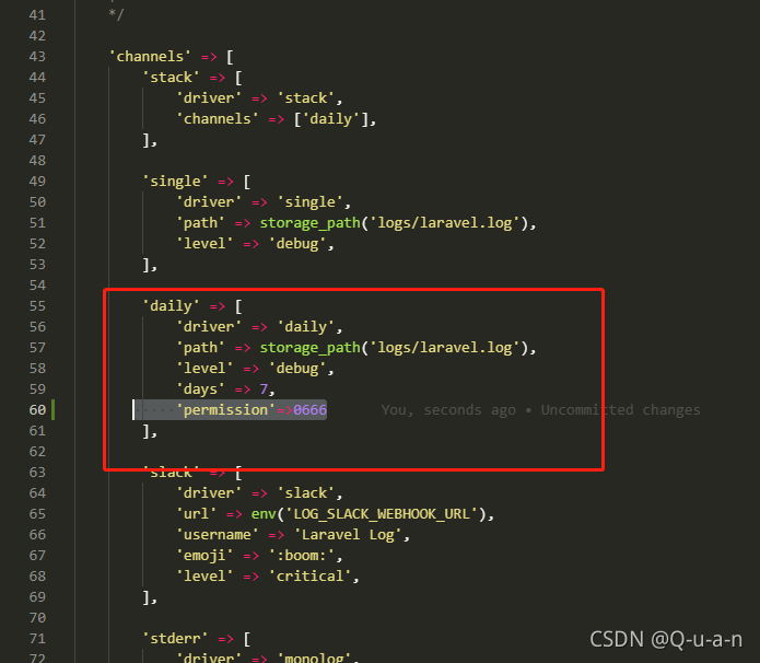 关于 Laravel Daily日志权限问题docker Laravel 自定义daily日志权限 Csdn博客