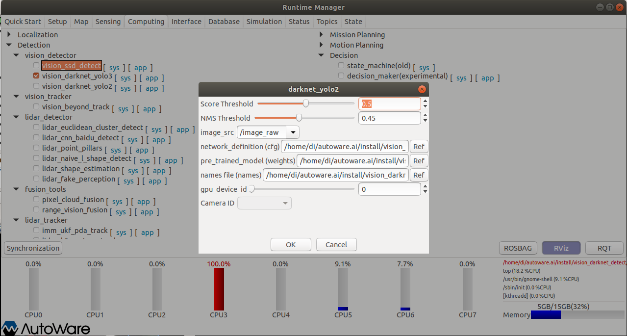 自动驾驶系列（二十）Autoware使用YoloV3识别(USB相机)_yolo autoware-CSDN博客