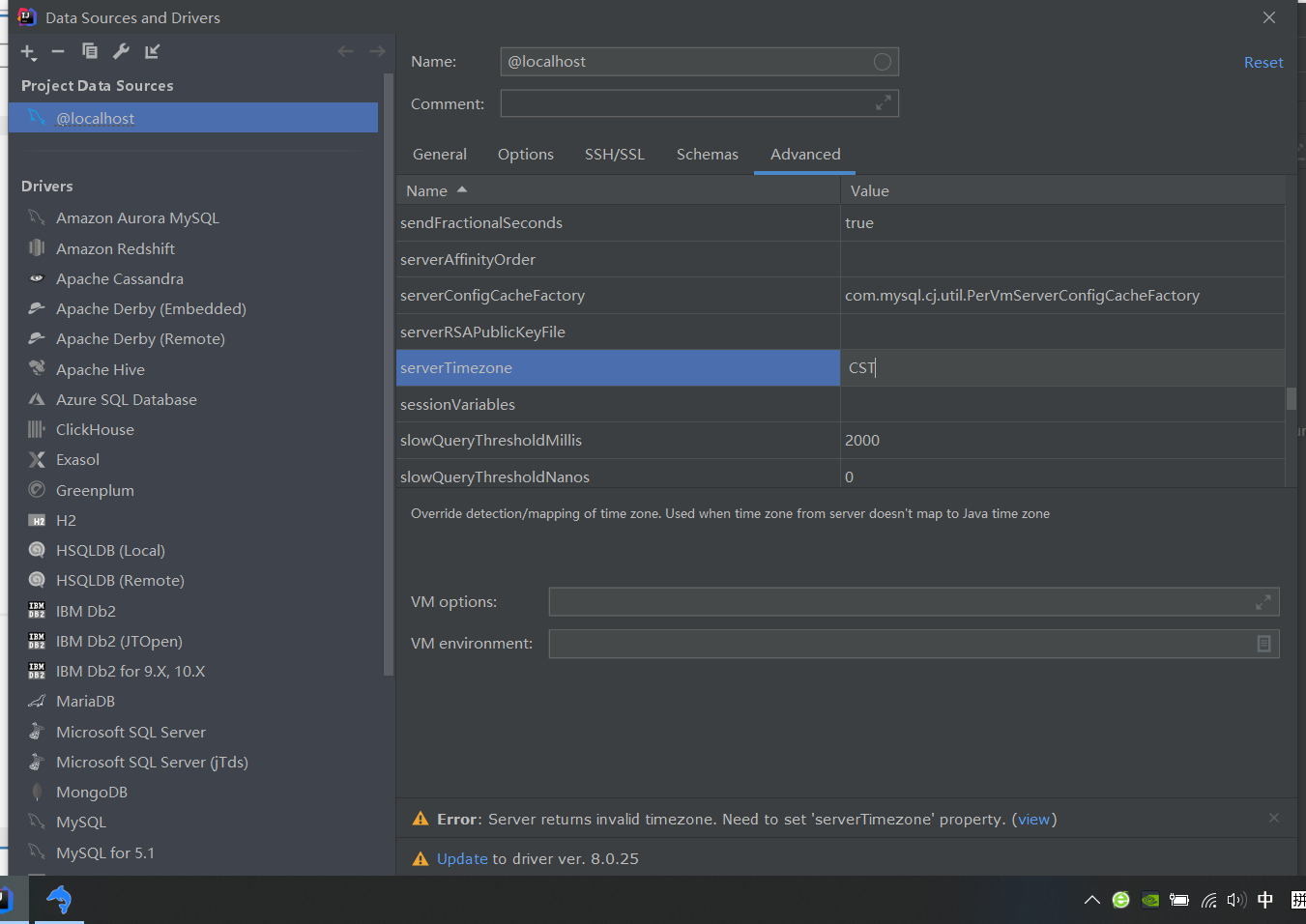 Server returns invalid timezone Need to set “serverTimezone” property IDEA连接Mysql报错-CSDN博客